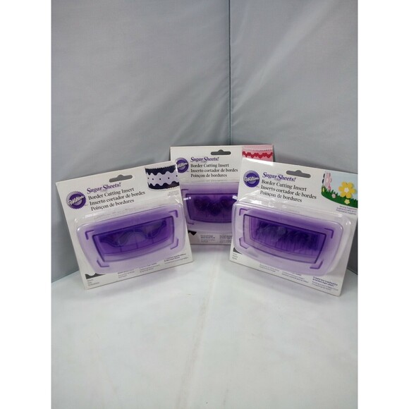 Wilton | Kitchen | Lot Of 3 Wilton Cake Sugar Sheets Border Cutting ...